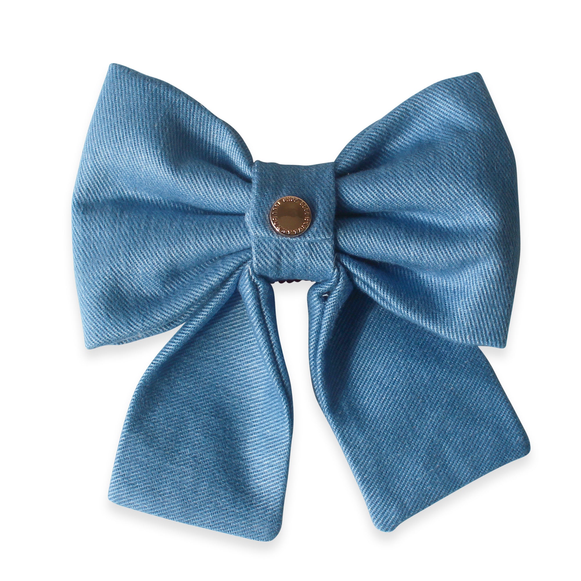 Denim Hearts Dog Sailor Bow | Spring Dog Sailor Bow | Shop Sunny Tails