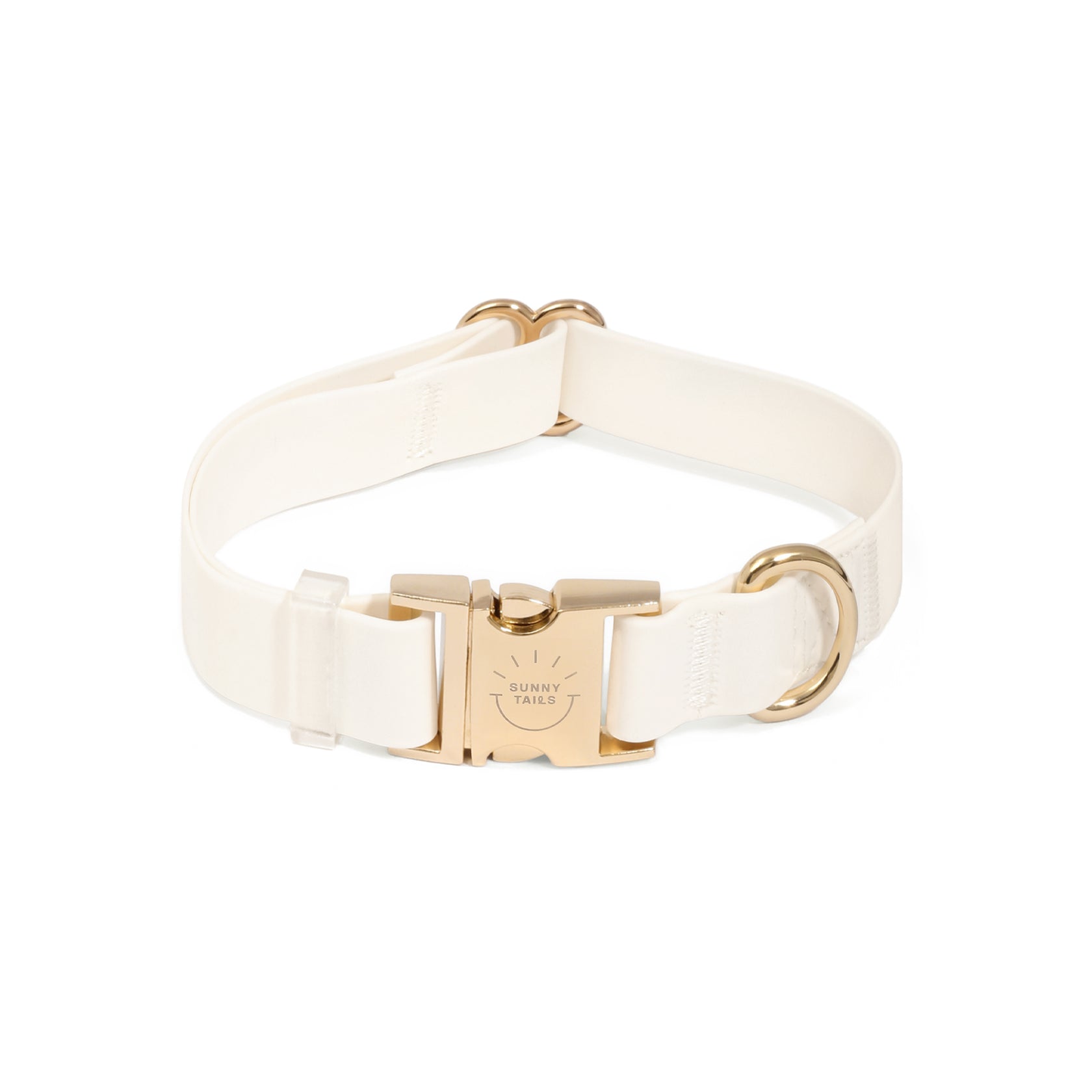 Cloud White Waterproof Dog Collar | White Quick Release Collar ...