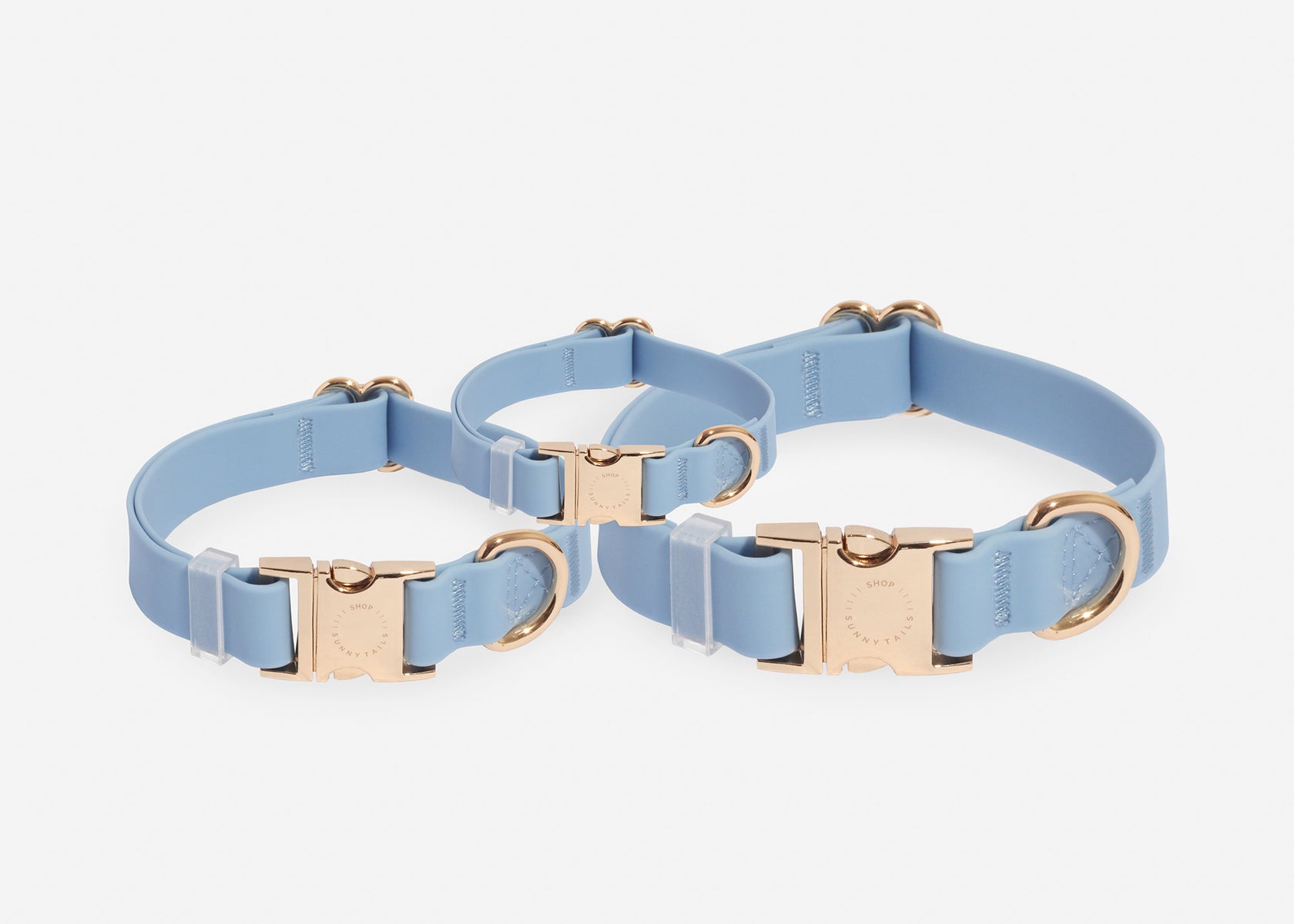 Light Blue Waterproof Dog Collar | Malibu Blue Quick Release Collar ...